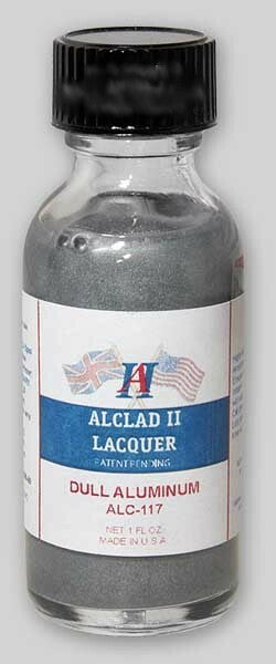 Alclad II Lacquers 1oz. Bottle Dull Aluminum Lacquer